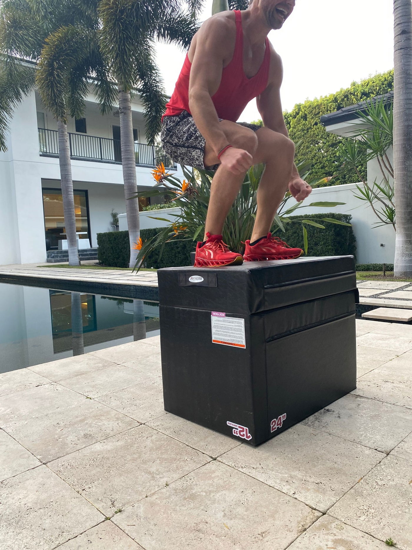 Foam Plyo Box. Unfolds for Six Jump heights