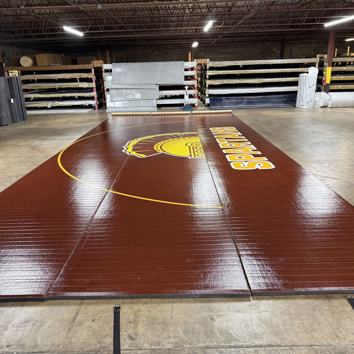 Flex 3 Wrestling Mat 18' x 42' Chocolate Brown - 3 Sections – Resilite ...